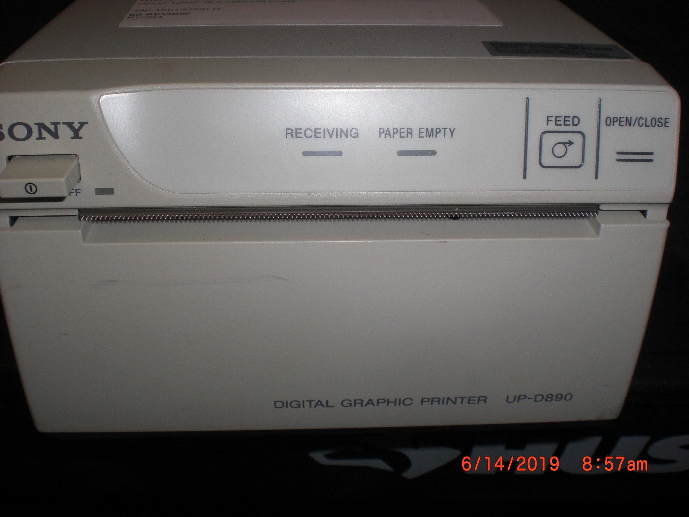 UP-D890 SONY UP-D890 Digital Graphic Printer KLA 8100