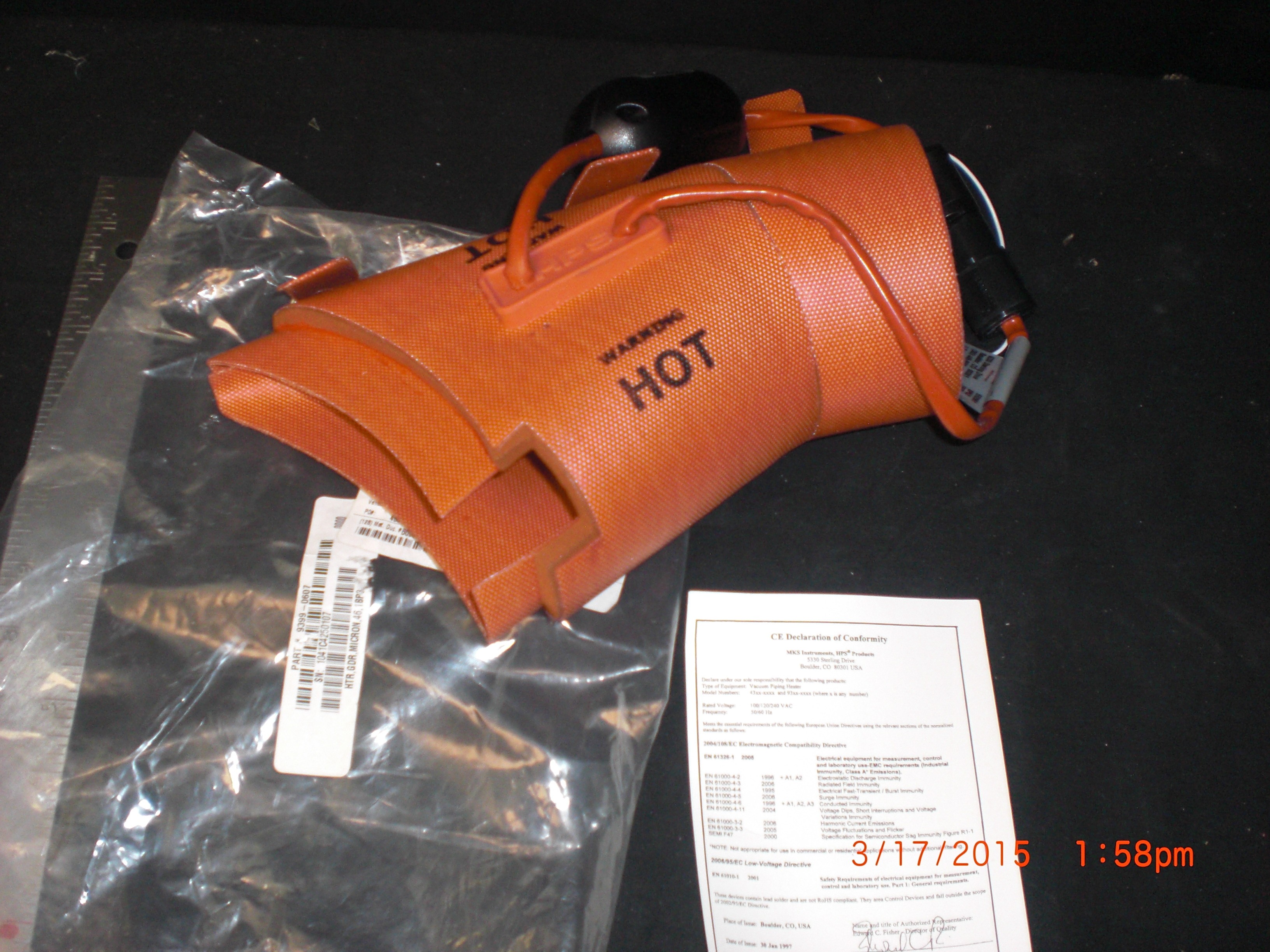 9399-0607 Heater Jacket Horn MKS-HPS DIVISION 9399-0607 Applied ...